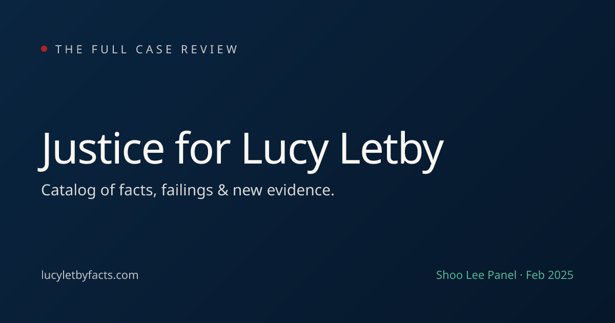 Justice for Lucy Letby — All the evidence. All the failings. All in one ...